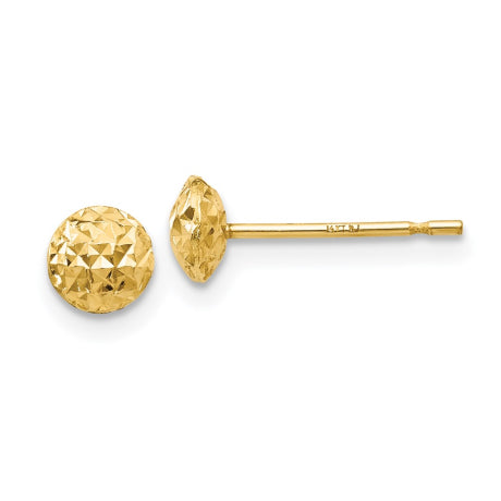 14K Gold 5mm Circle Puff Post Earrings – Barclay's Jewelers