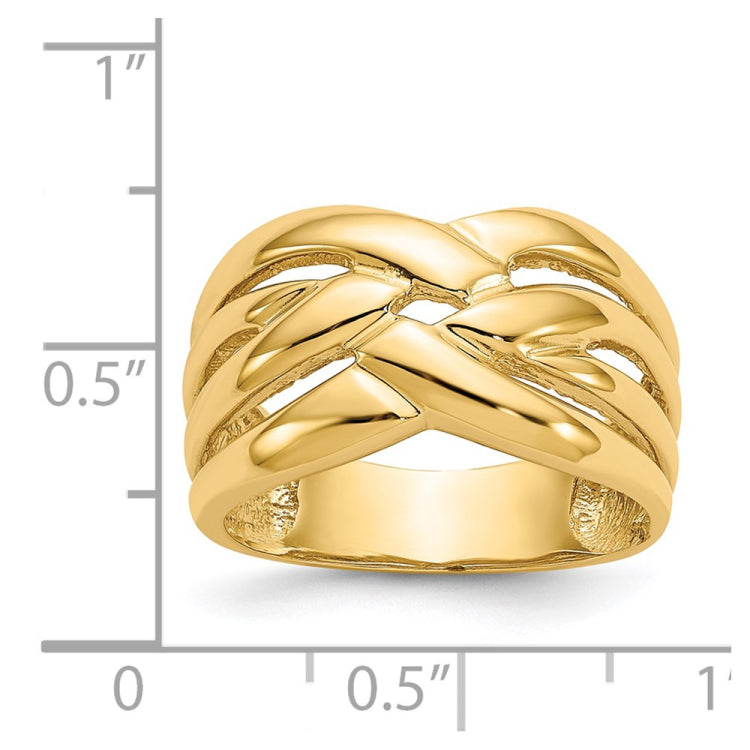 14k High Polished Woven Dome Ring – Barclay's Jewelers