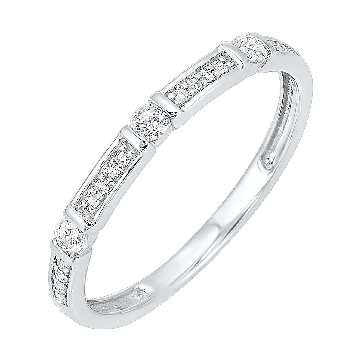 10Kt White Gold Diamond 1/6Ctw Ring – Barclay's Jewelers